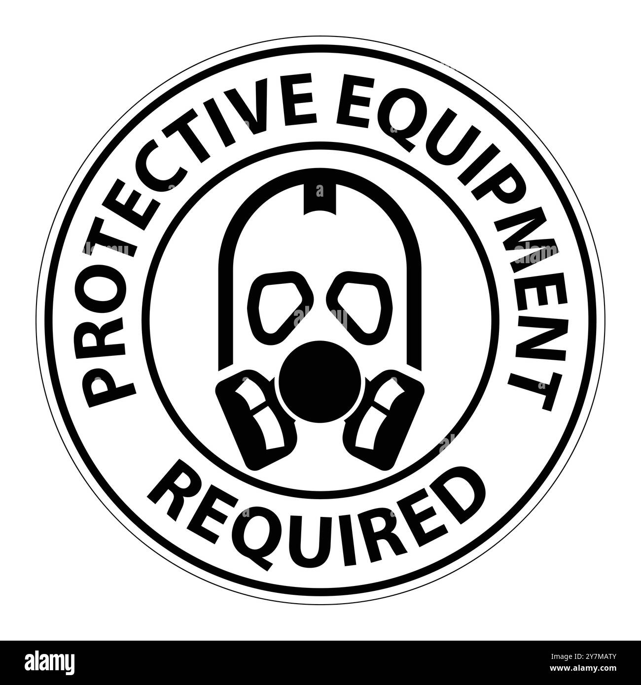 Set Of Safety Signs Emphasizing The Necessity Of Protective Gear In Various Environments