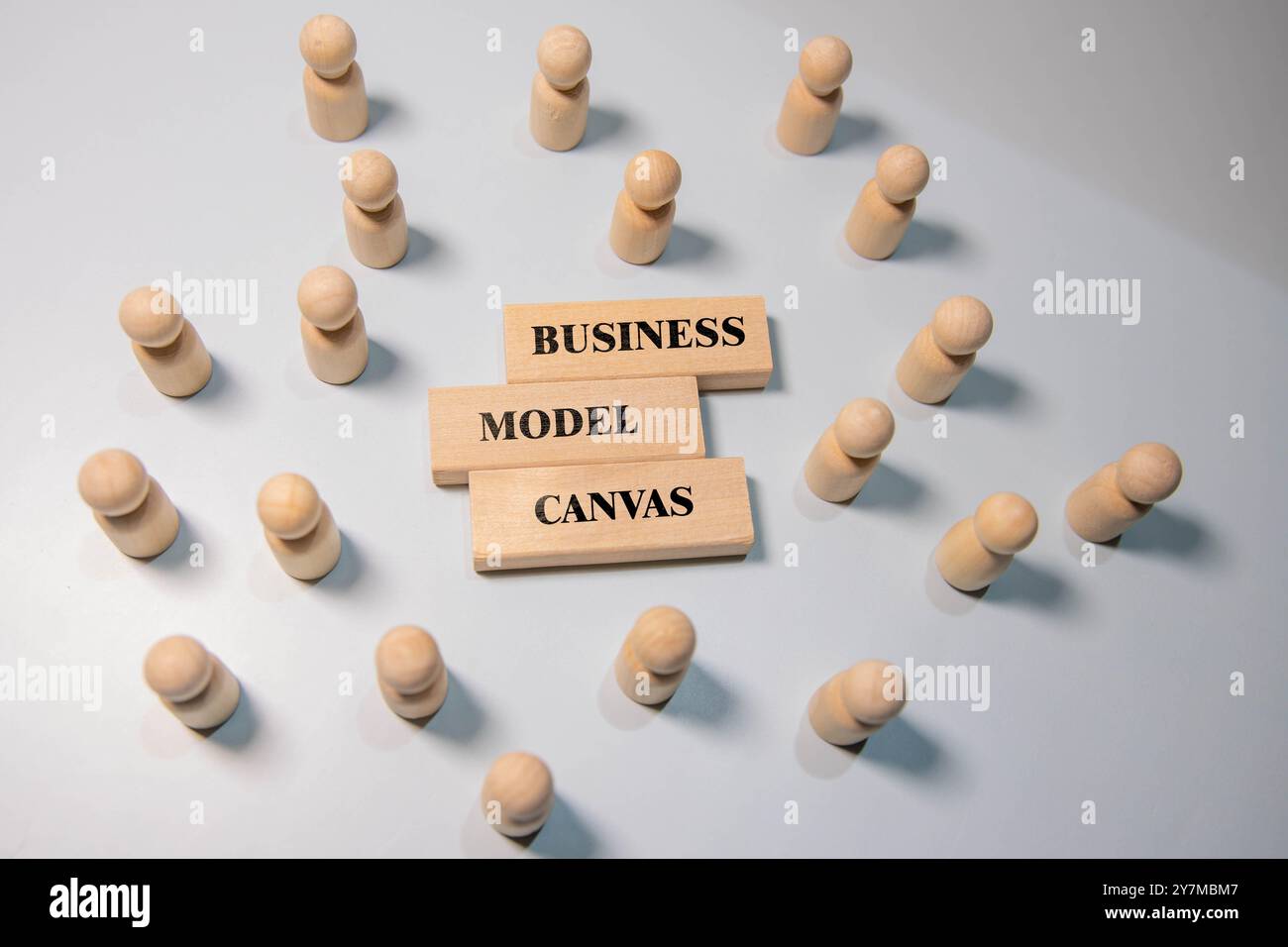 Business model canvas, Concept, Wooden blocks with slogan business ...