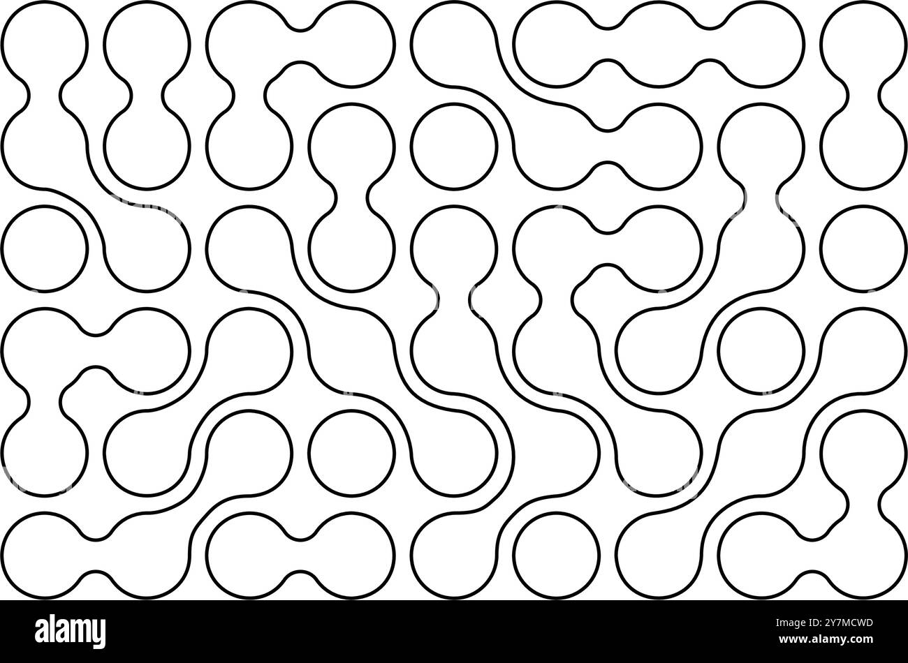 Metaball Pattern Connected Fluid Drops Or Amorphous Shapes Background