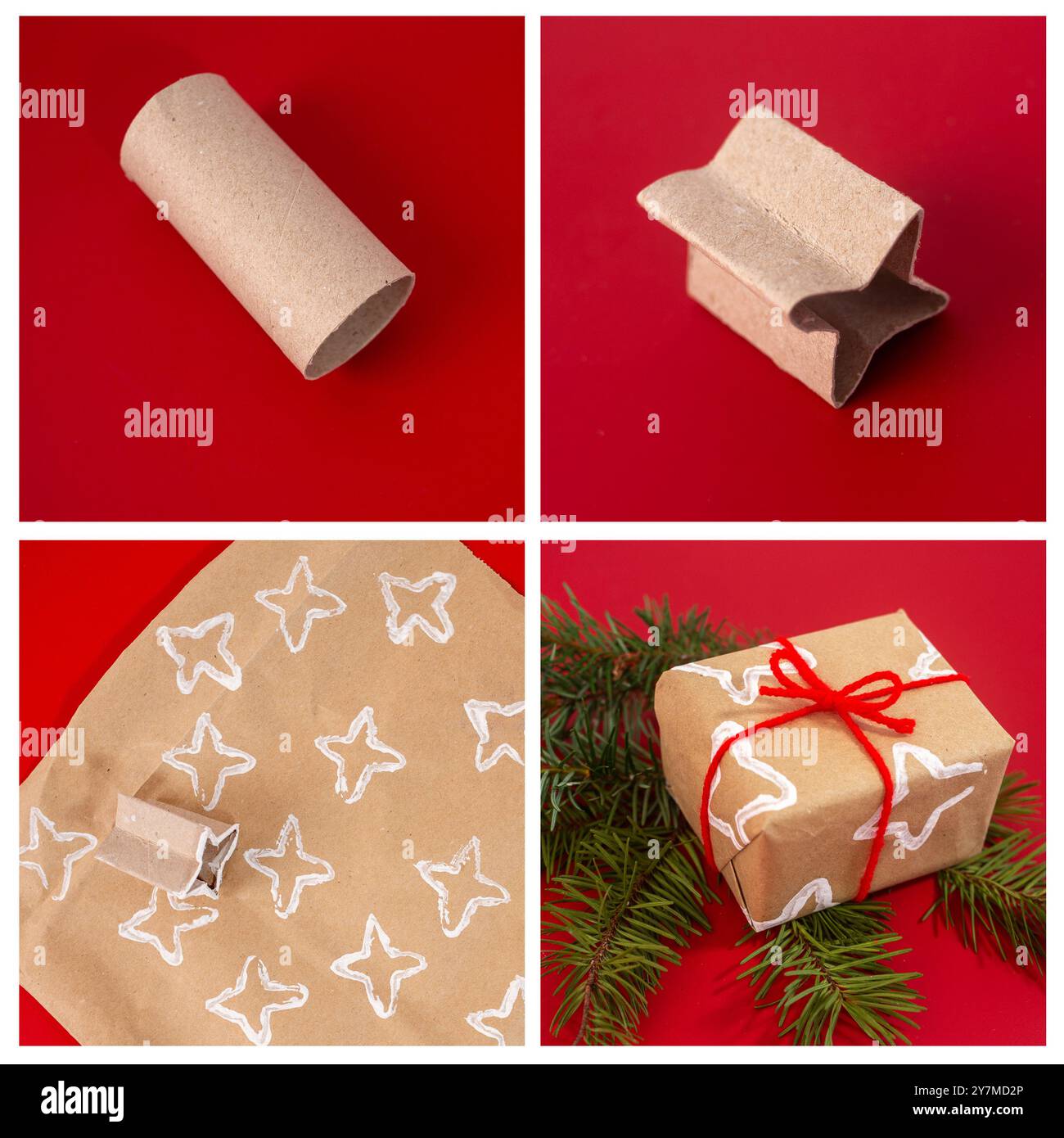 Folded paper roll into a star shape for DIY kids activity, perfect for ...