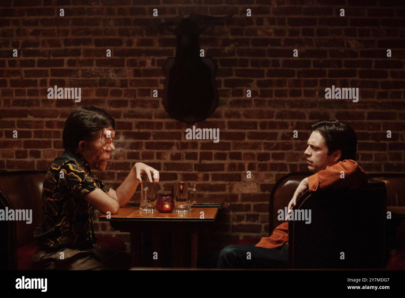 A DIFFERENT MAN, from left: Adam Pearson, Sebastian Stan, 2024. ph ...