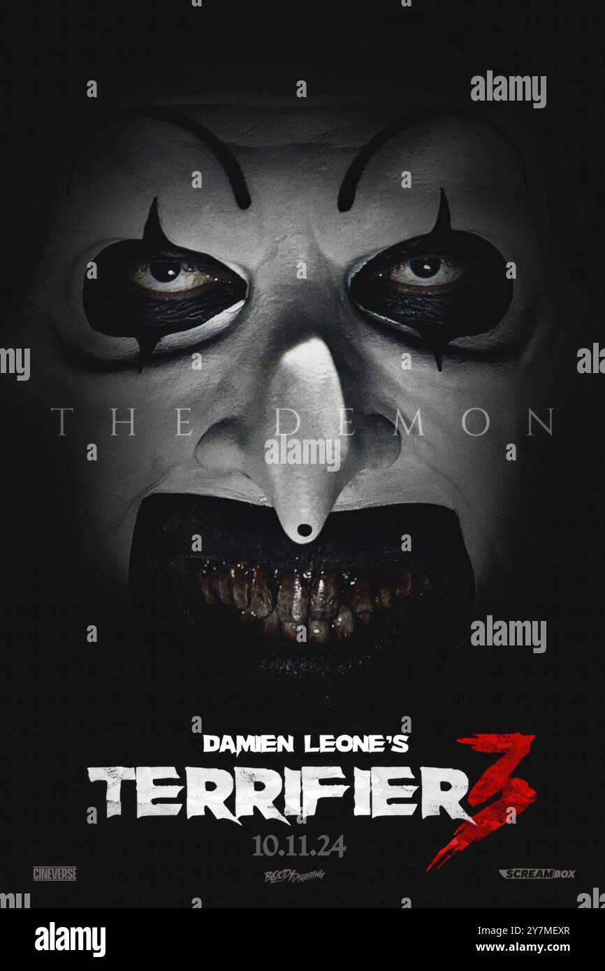 TERRIFIER 3, US poster, David Howard Thornton as Art the Clown, 2024 ...