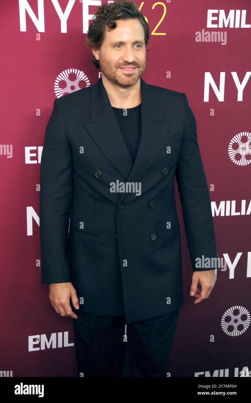 New York, New York, USA. 30th Sep, 2024. Edgar Ramirez at the Emilia ...