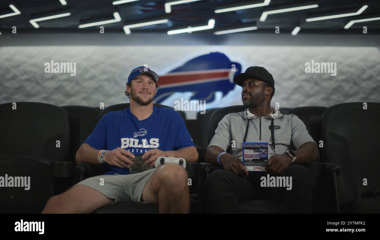 EVOLUTION OF THE BLACK QUARTERBACK, from left: Josh Allen, Michael Vick ...