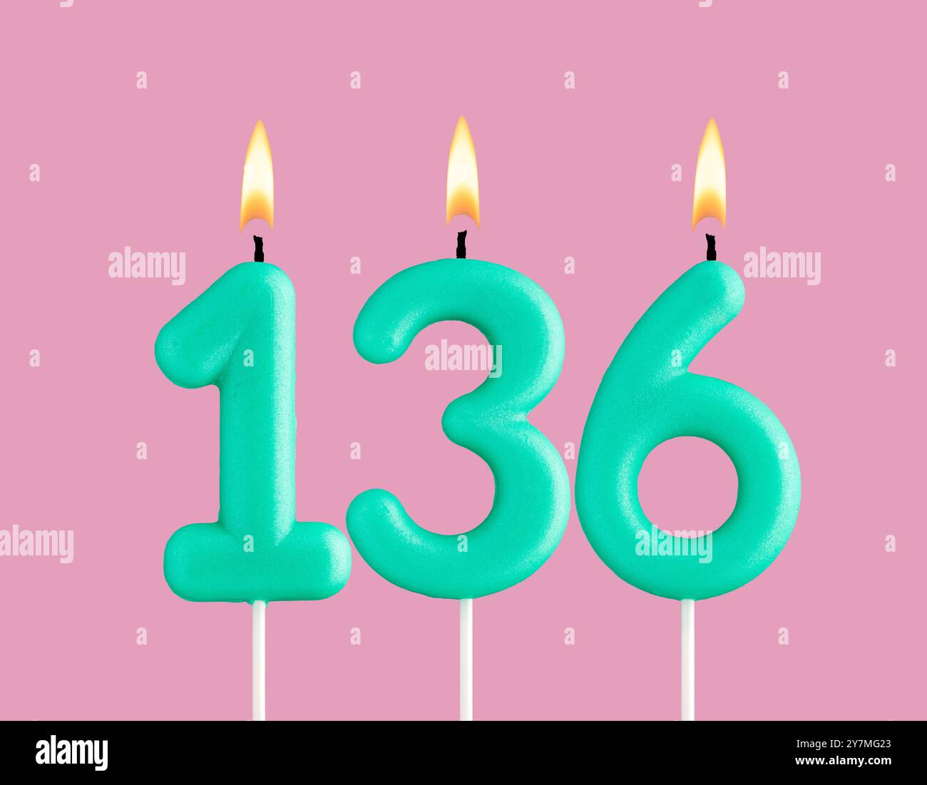 Birthday candle number 136 hi-res stock photography and images - Alamy