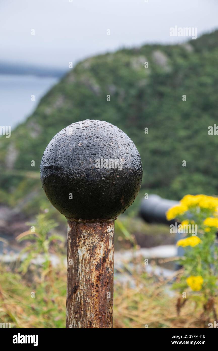 Cannon ball at the Queen's Battery in St. John's, Newfoundland ...