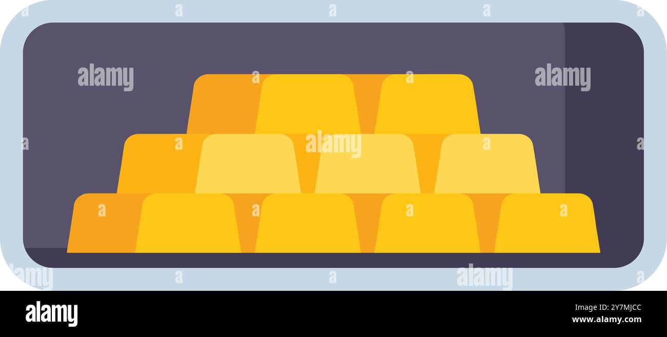 Bank vault door is slightly open, revealing rows of shiny gold bars stacked neatly inside Stock ...