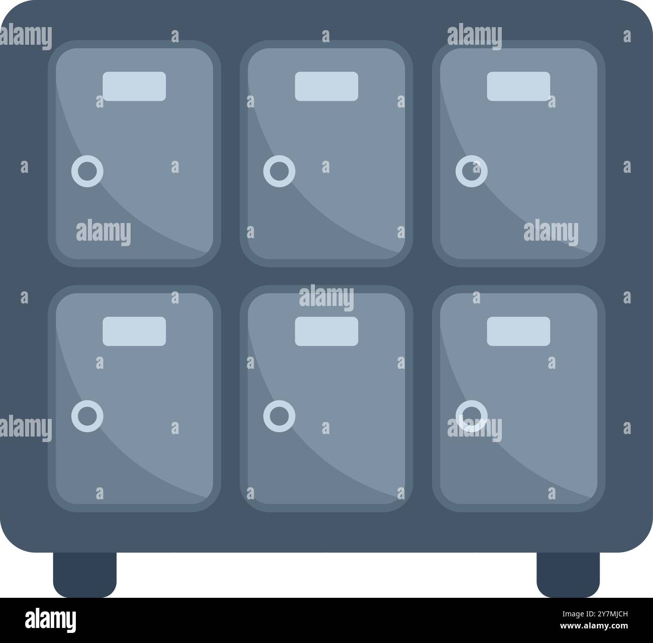 Row of locked lockers Cut Out Stock Images & Pictures - Alamy