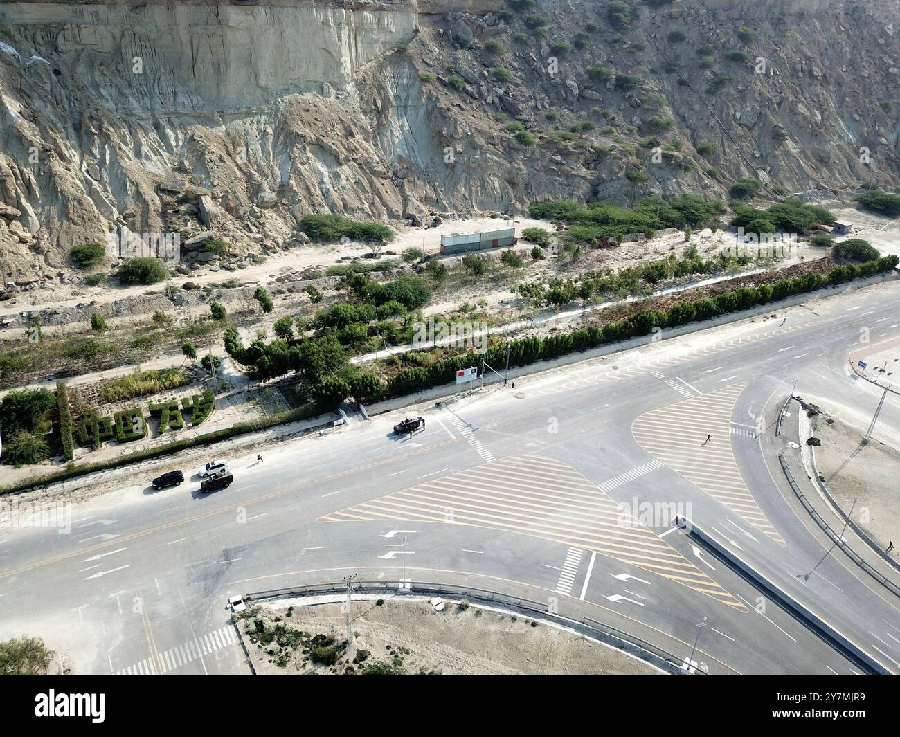 Gwadar, Pakistan. 30th Sep, 2024. An aerial photo taken on Sept. 15 ...