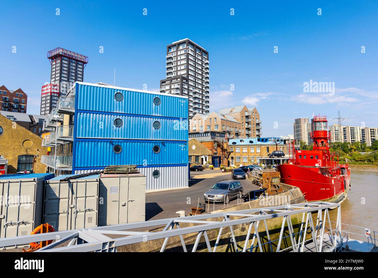 Trinity Buoy Wharf shipping container studios and Lightship 95 ...