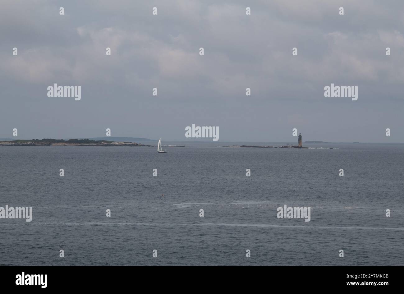 Atlantic Ocean, From Fort Williams Park, Portland, Maine Stock Photo ...