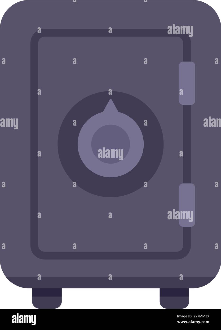 Closed metal safe with a round lock is a symbol of reliability and the ...