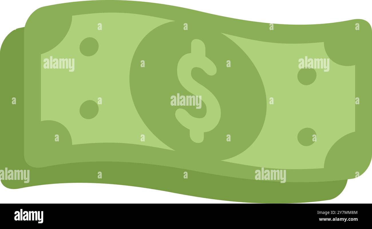 Green banknote is waving, showing the concept of finance and money ...