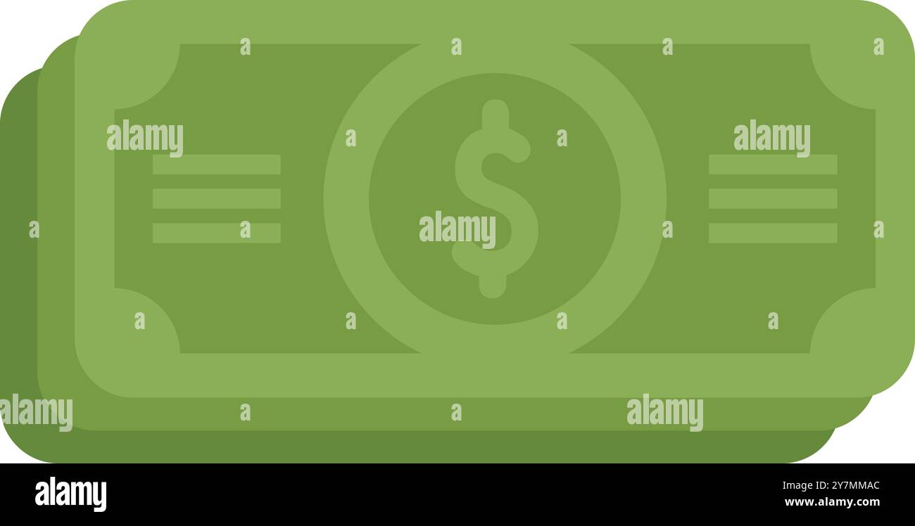 Stack of crisp dollar bills representing wealth hi-res stock ...