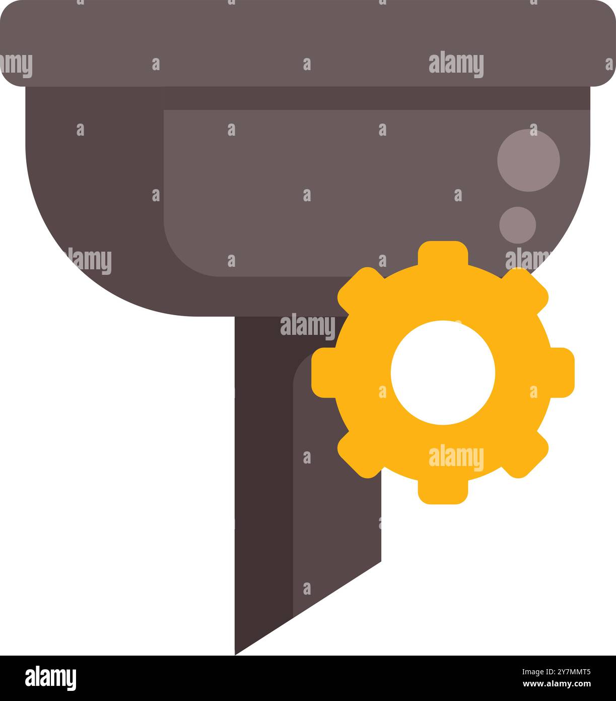 Sales funnel optimization icon showing lead conversion with gear icon ...