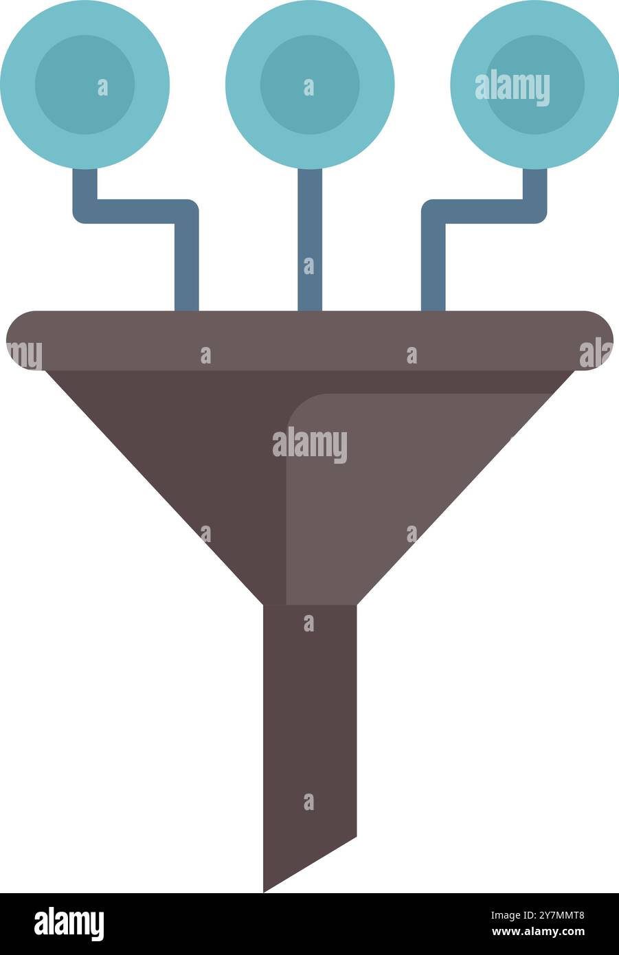 Data Funnel Is Processing Information And Sorting For Digital Analysis Stock Vector Image And Art
