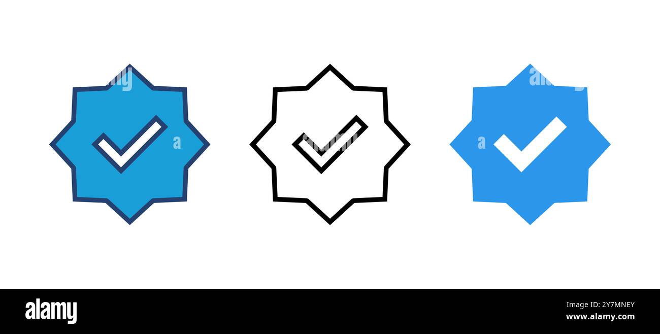 verified icon vector. verification check mark. approved icon Stock Vector Image & Art - Alamy