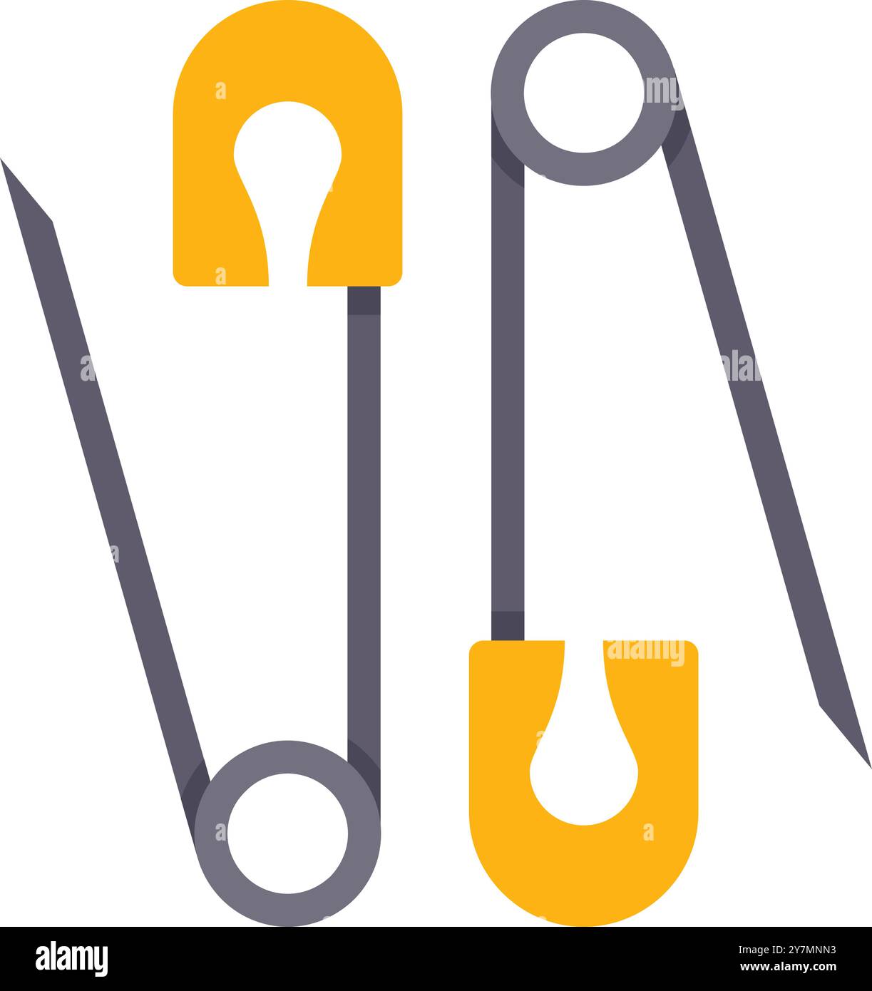 Two metal safety pins Stock Vector Images - Alamy