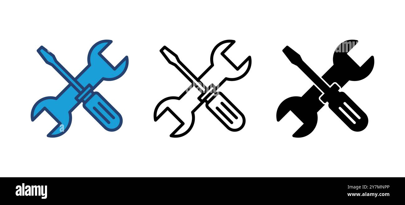 Repair tools icon vector. tool icon vector. setting icon vector. Wrench ...