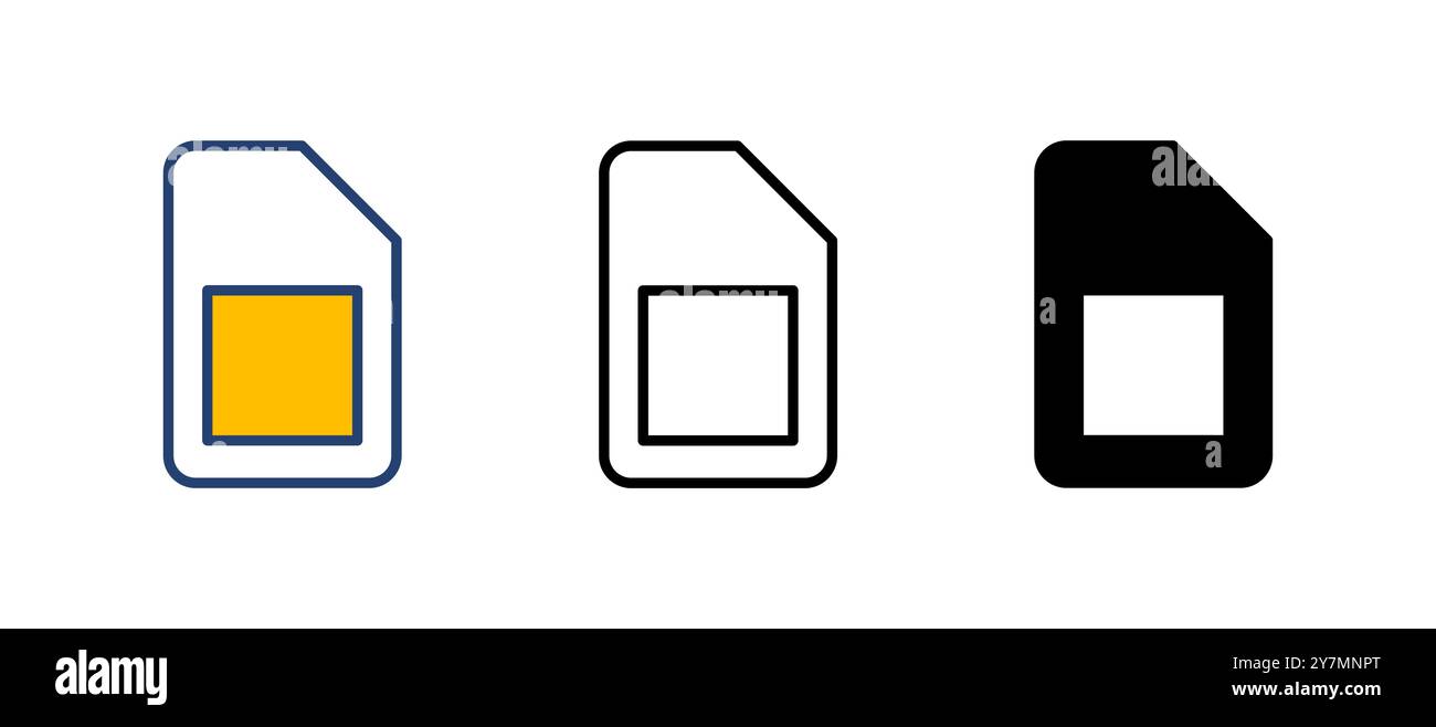 Sim card icon vector. dual sim card icon vector Stock Vector Image ...