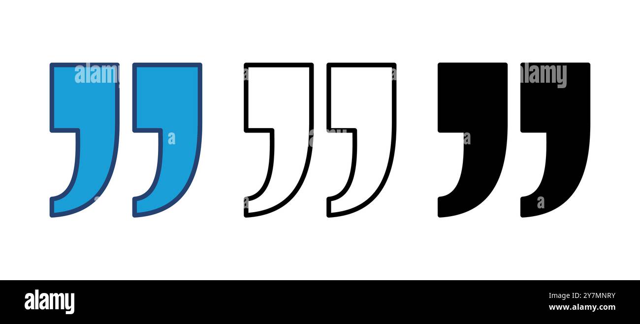 Quote icon vector. Quotation mark symbol Stock Vector Image & Art - Alamy