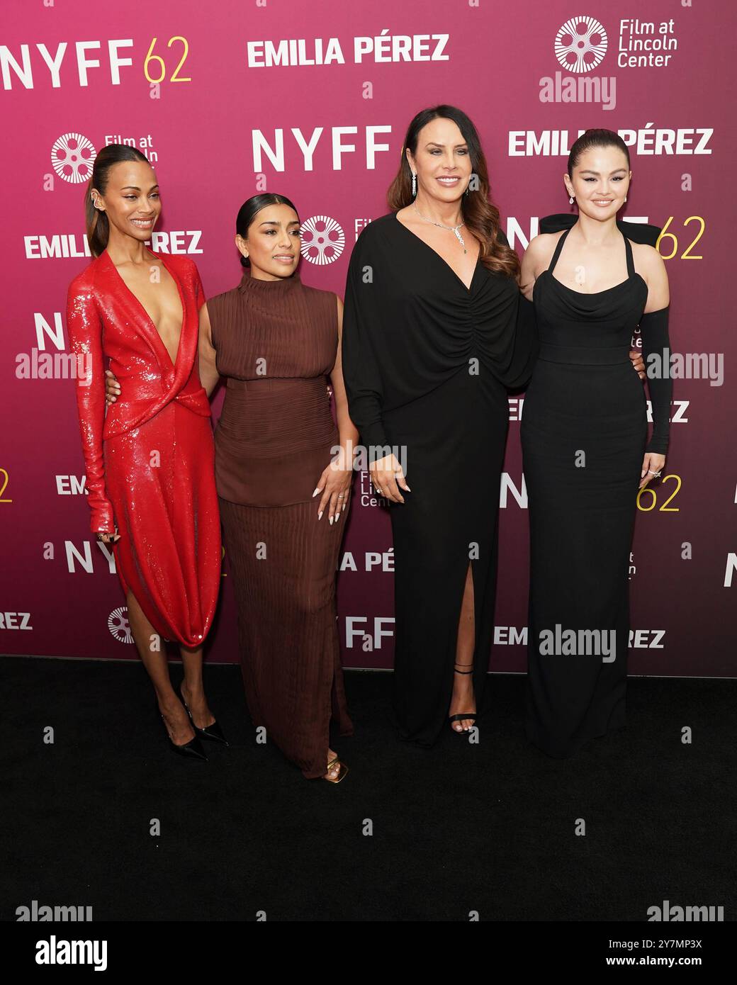 Zoe Saldana, Adriana Paz, Karla Sof'a Gascon Selena Gomez at arrivals for The 62nd New York Film ...