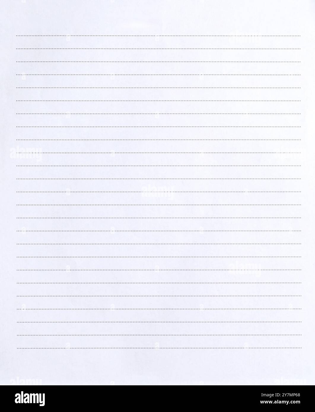 Blank lined paper background, empty white paper and dots line for ...