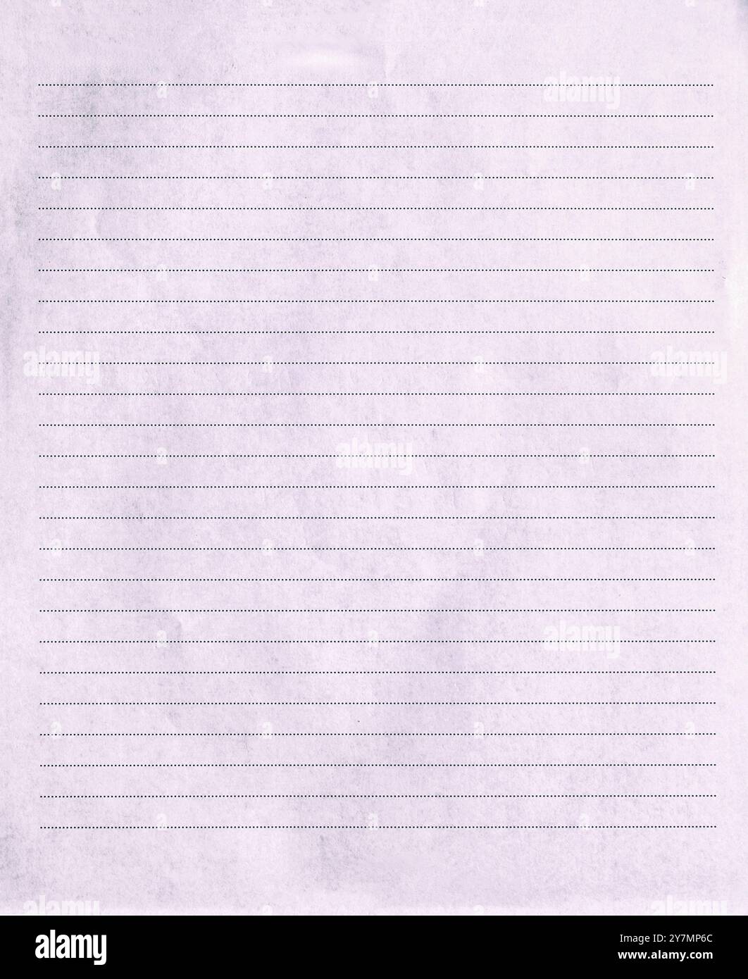 Blank lined dirty paper background, empty white paper and dots line for ...