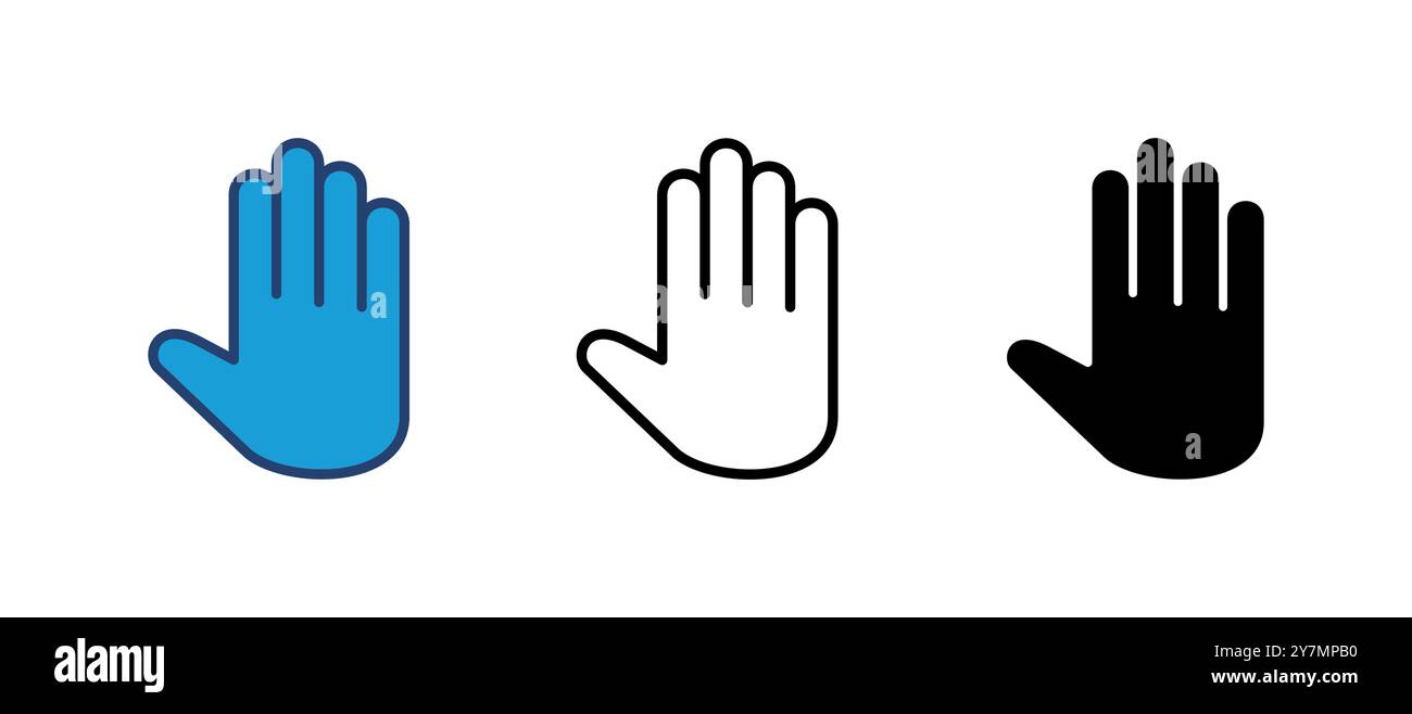 Hand icon vector. hand vector icon, palm Stock Vector Image & Art - Alamy