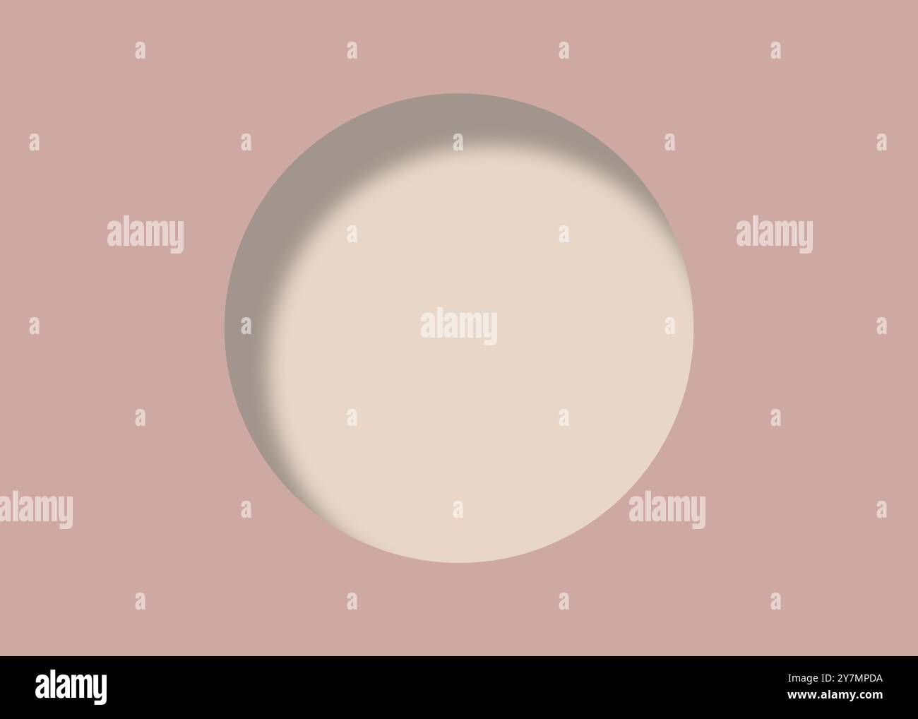 Pastel pink colors background with minimalistic round hole and have ...