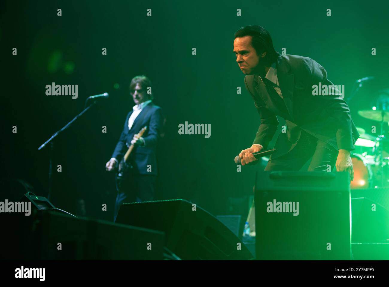 Australian artist, Nick Cave, performing with The Bad Seeds at the Uber ...