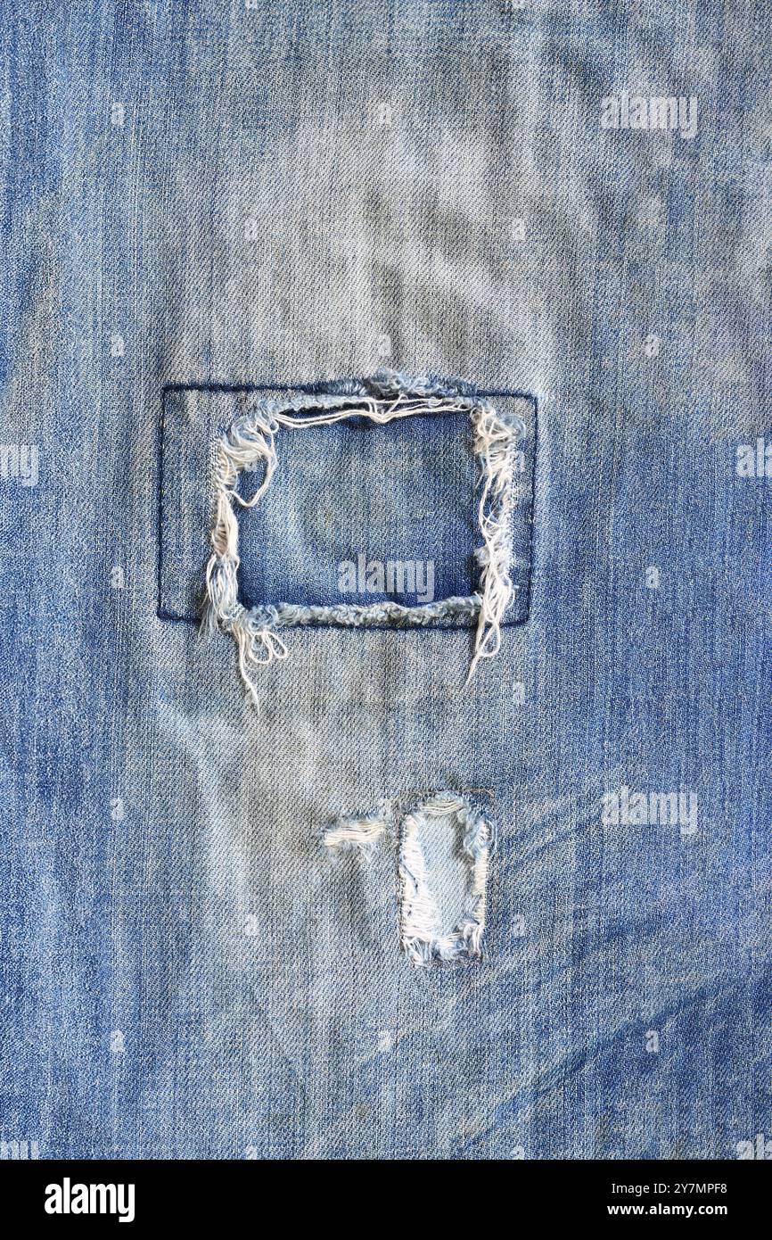 Old texture of Blue Denim background. Vertical image blue Jeans vintage ...