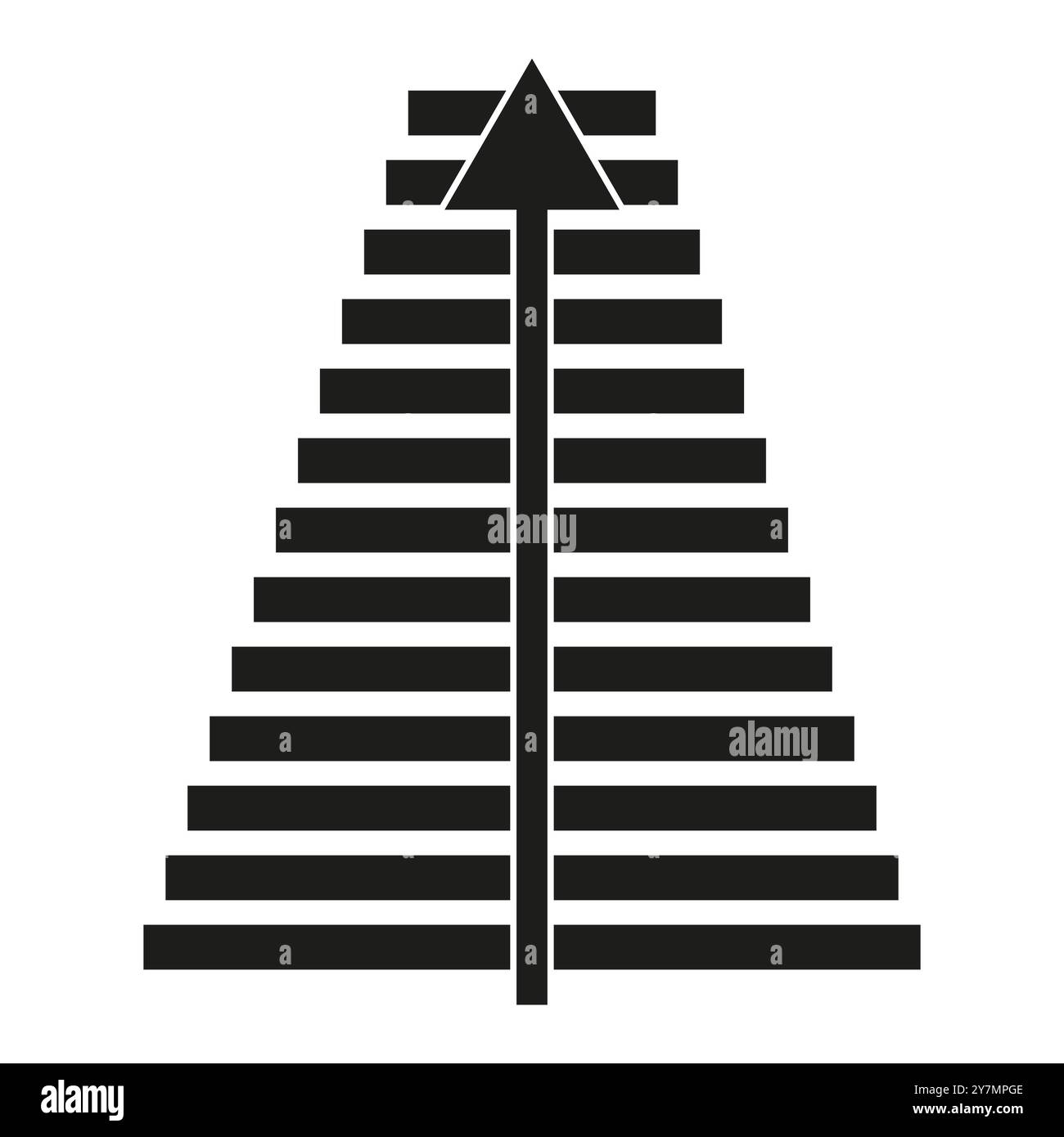 Pyramid progress icon. Stacked blocks arrow. Growth direction symbol ... Pyramid progress icon. Stacked blocks arrow. Growth direction symbol ...