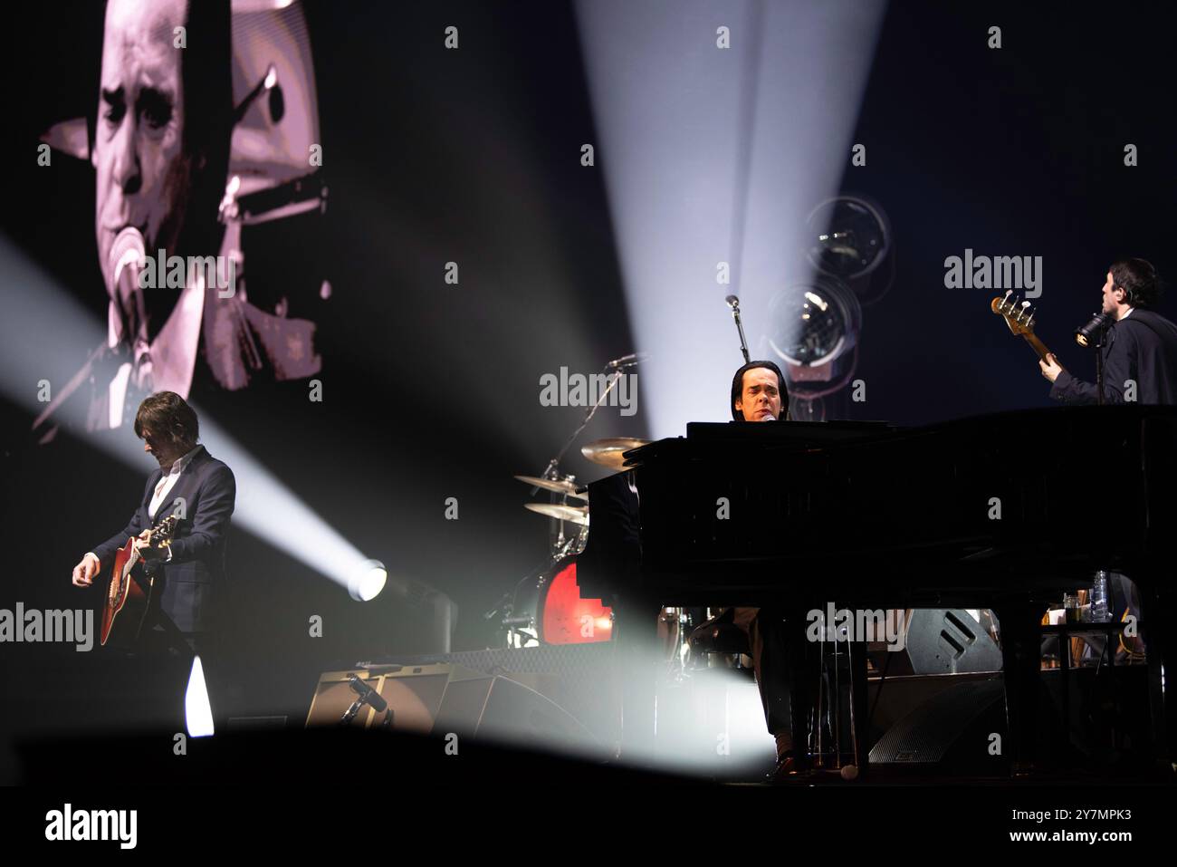 Australian artist, Nick Cave, performing with The Bad Seeds at the Uber ...