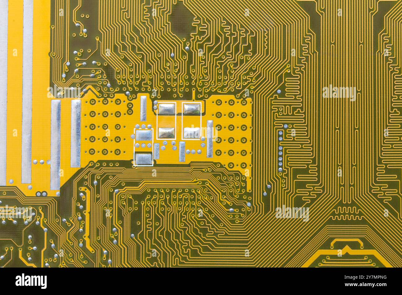 Yellow Mainboard panel for design in your work Technology background ...