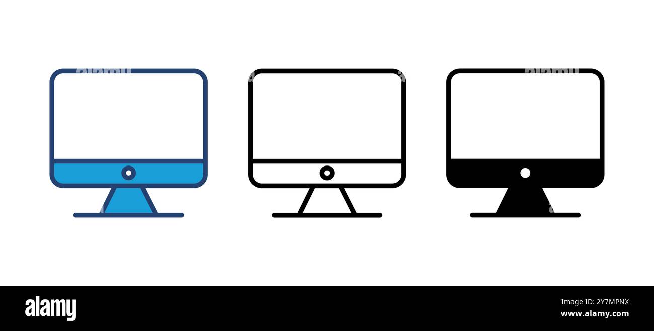 Computer icon vector. computer monitor icon vector Stock Vector Image & Art - Alamy