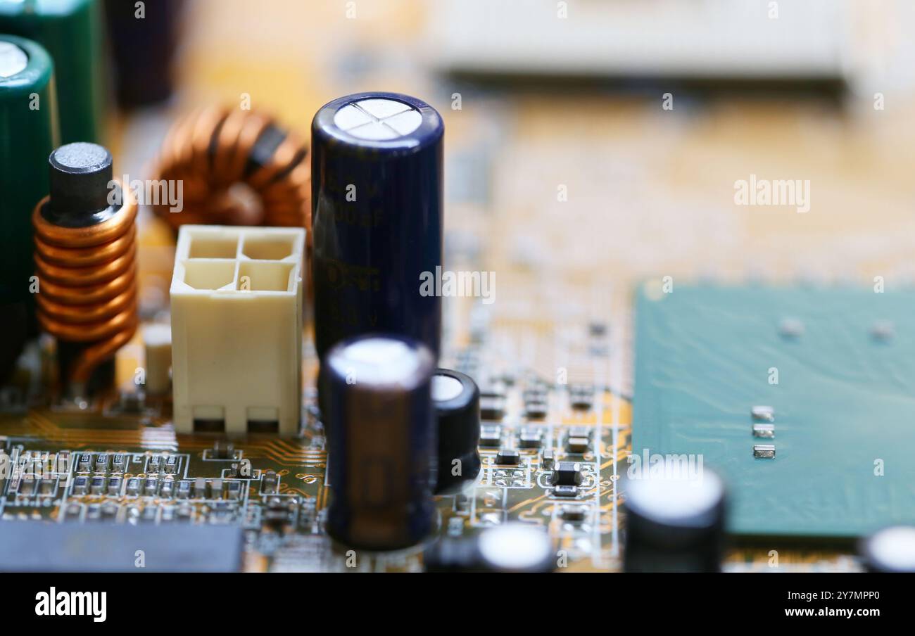 Condenser mainboard of computer background for design in your work ...