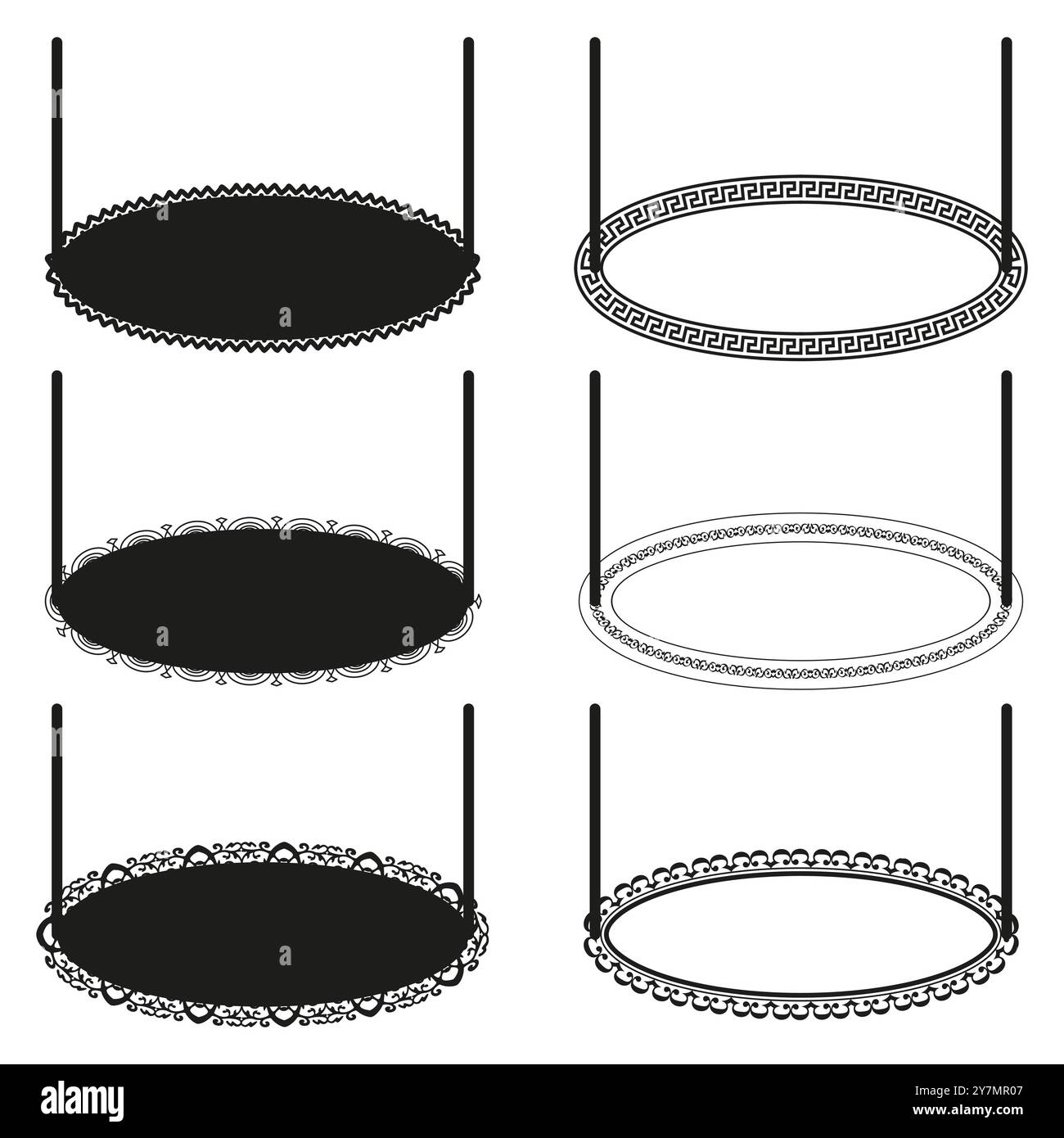 Hanging sign designs. Decorative oval frames. Ornate border patterns ...