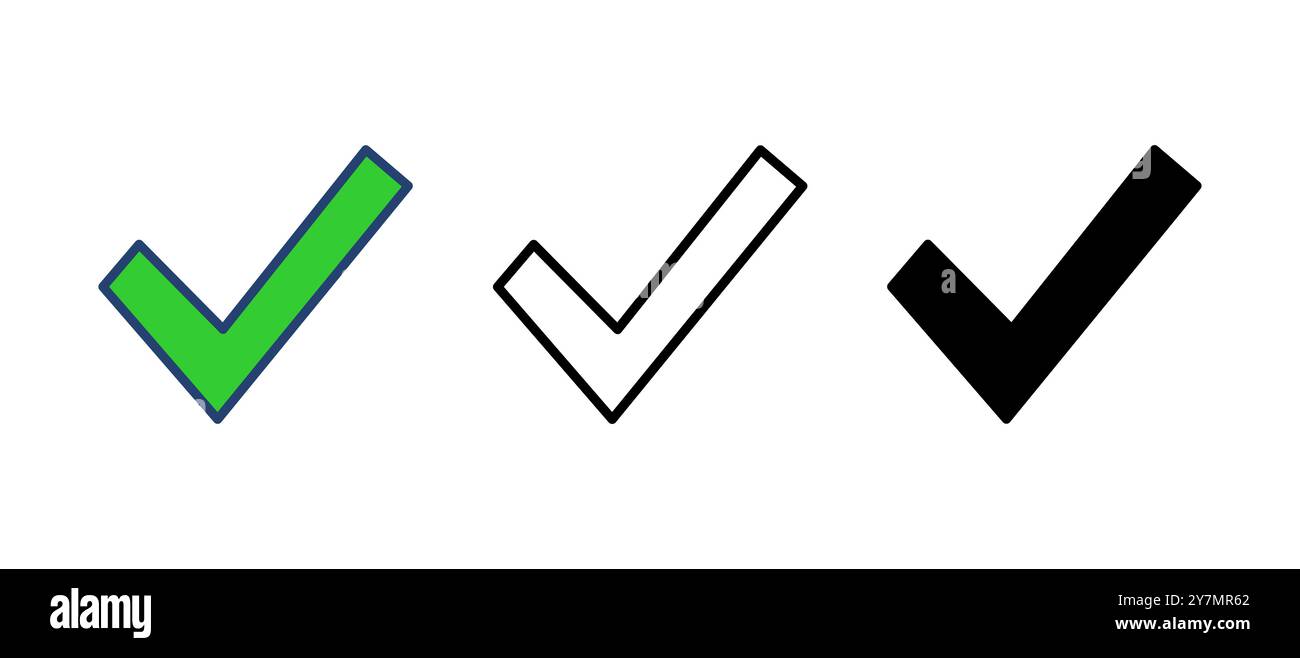 Check mark icon vector. Check mark icon. Tick mark symbol vector Stock Vector Image & Art - Alamy