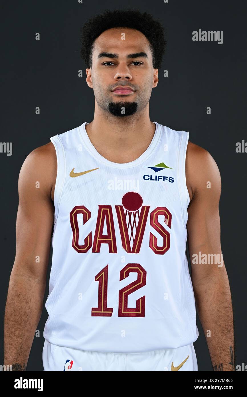 Cleveland Cavaliers guard Jacob Gilyard poses for a portrait during the ...