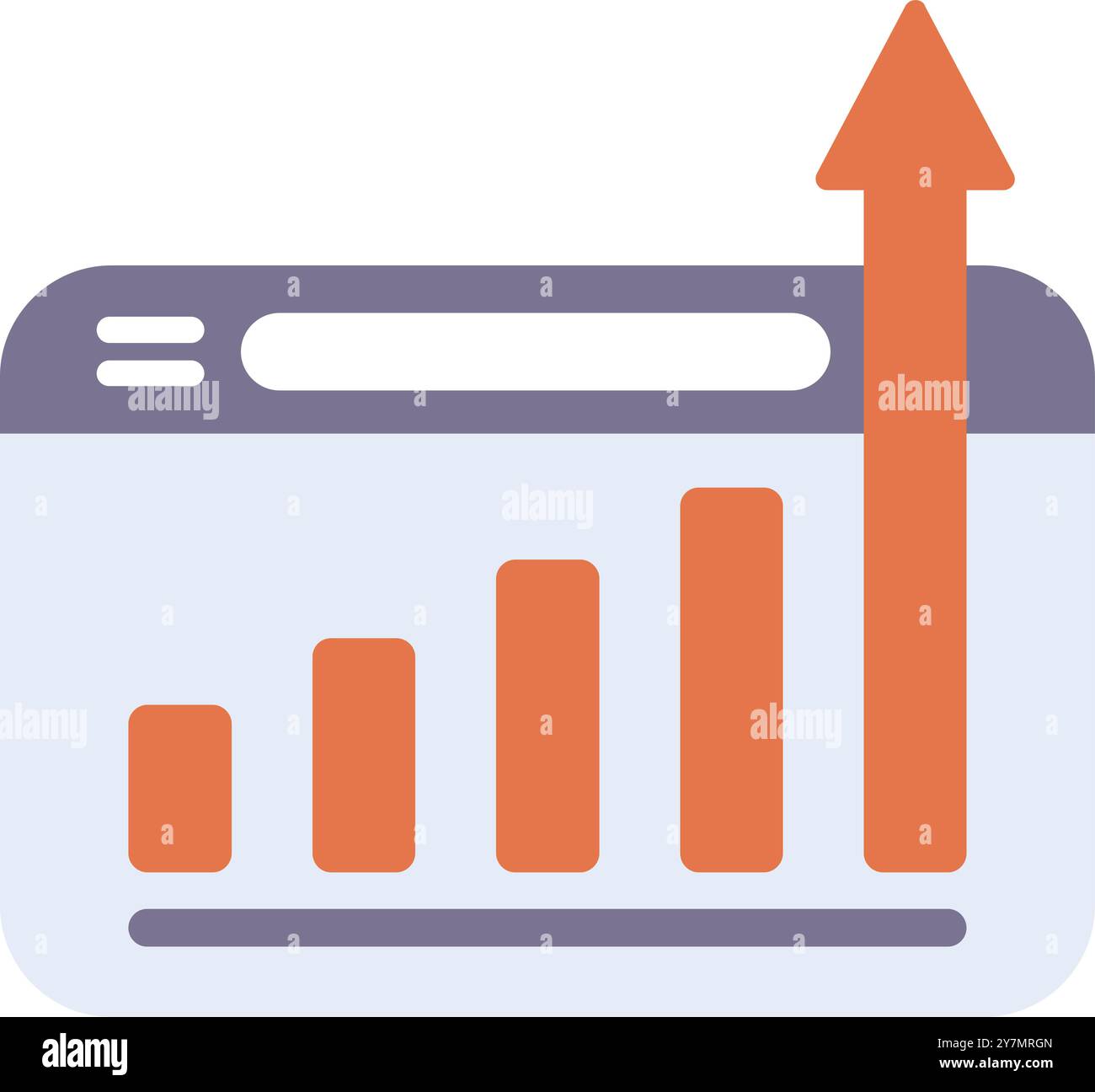Website performance dashboard is showing positive growth with an upward ...