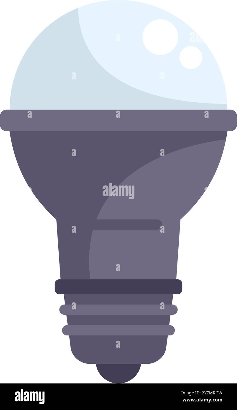 Simple and modern led light bulb is illuminating brightly, representing ...