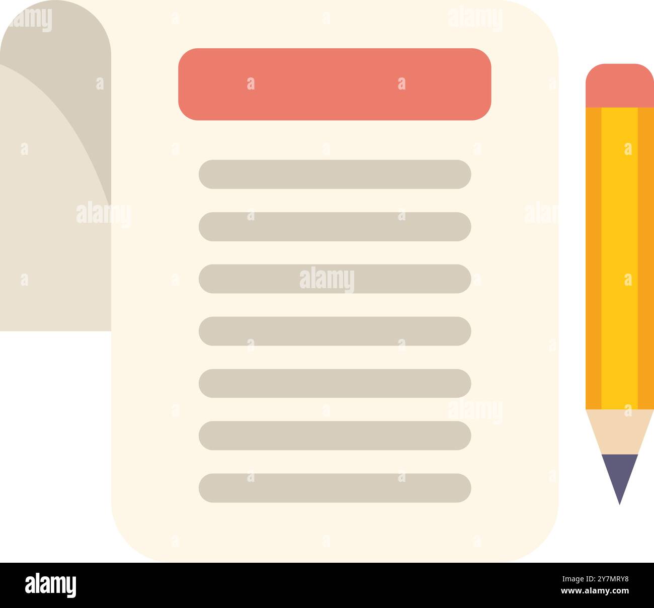 Yellow pencil near folded paper with red header writing important ...