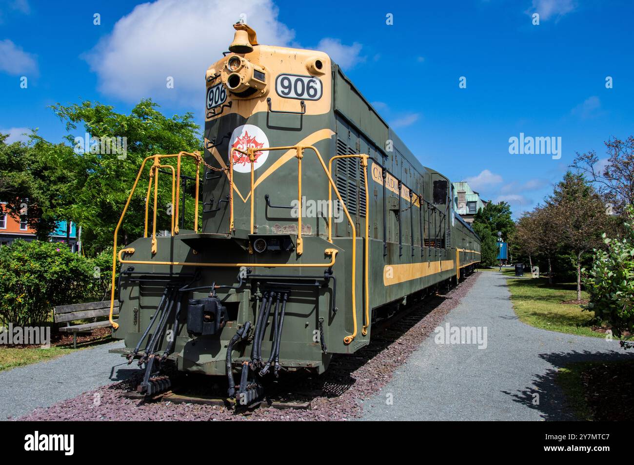 CNR rail car at the Railway Coastal Museum on Water Street in St. John ...