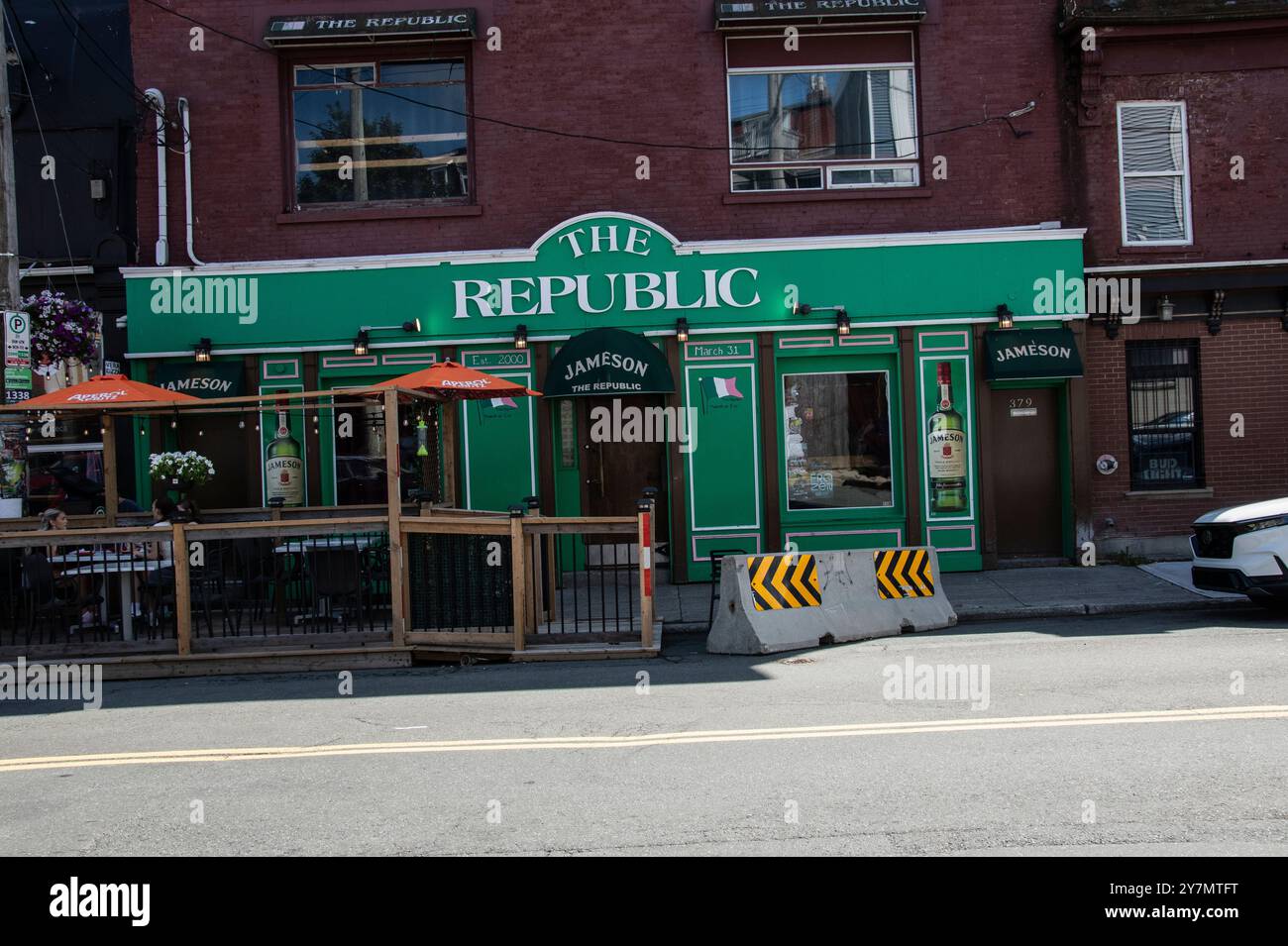 The Republic sign on George Street in downtown St. John's, Newfoundland ...