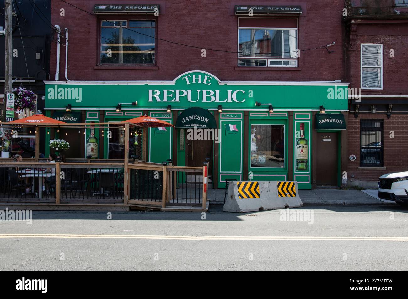 The Republic sign on George Street in downtown St. John's, Newfoundland ...