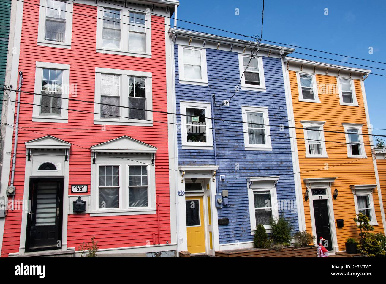 Colorful jellybean row houses in downtown St. John's, Newfoundland ...
