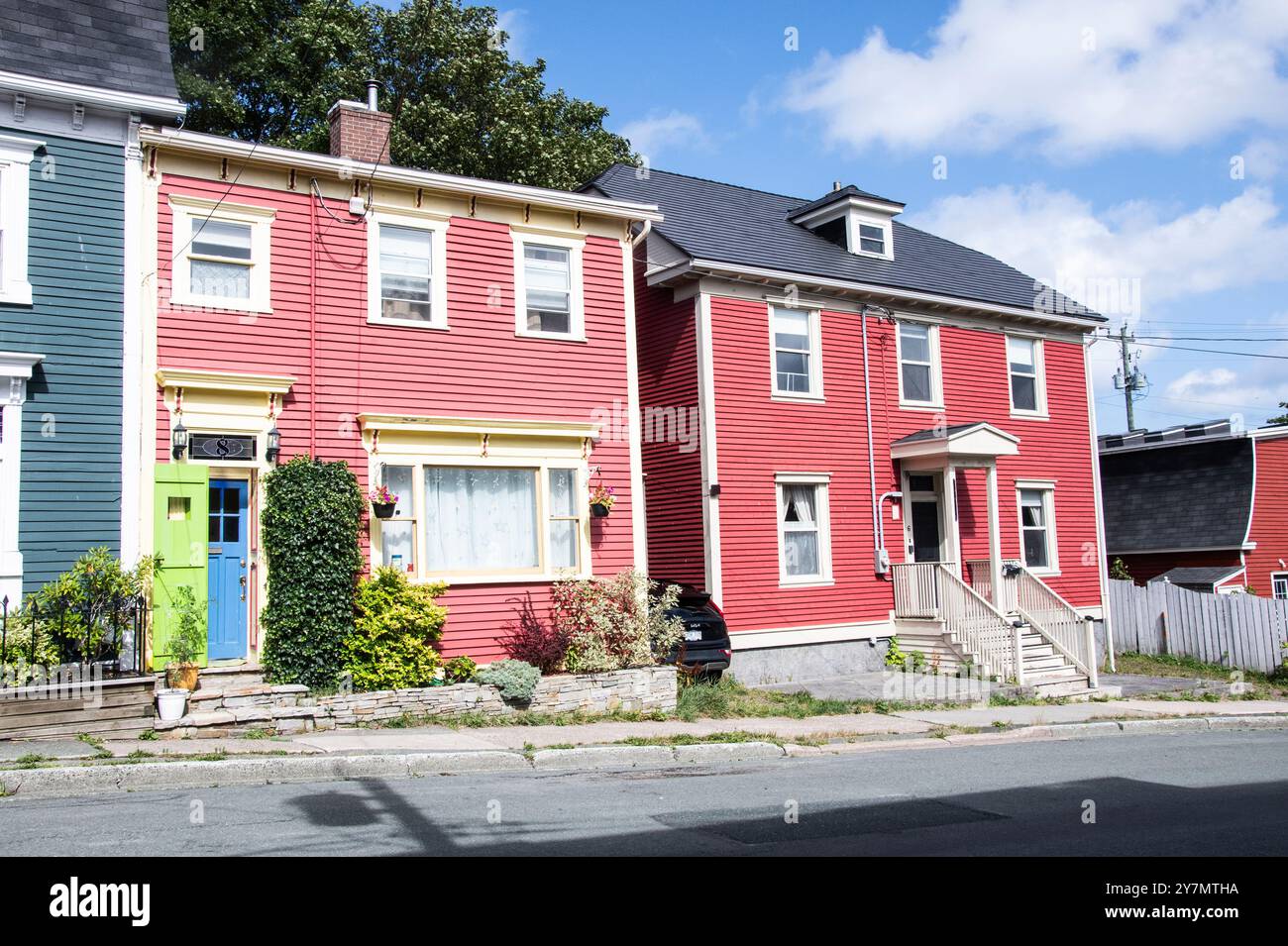 Colorful jellybean row houses in downtown St. John's, Newfoundland ...