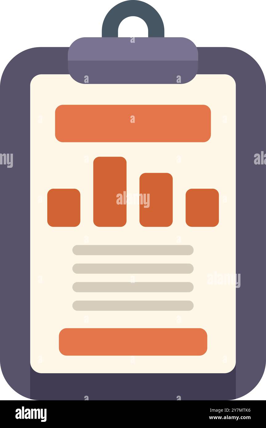 Clipboard showing business report with charts, for data analysis and ...