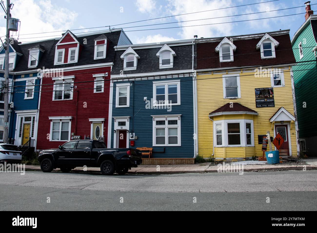Colorful jellybean row houses in downtown St. John's, Newfoundland ...
